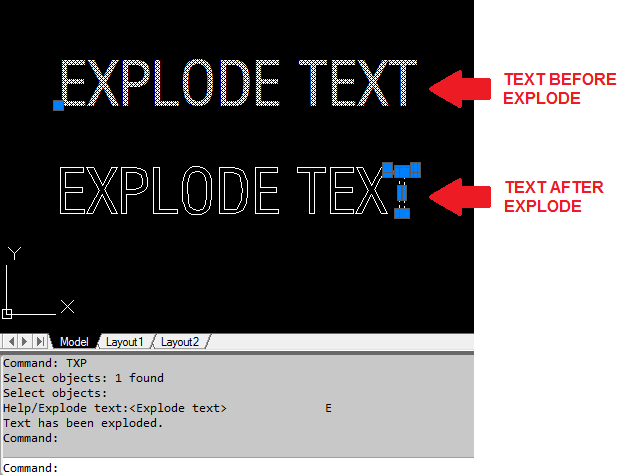 TXP Explode Text To Polylines